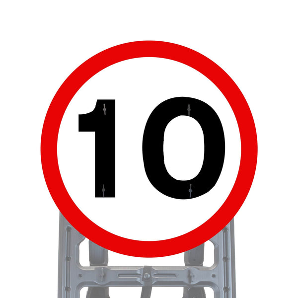 10mph Quick-Fit Sign Face Diagram 670