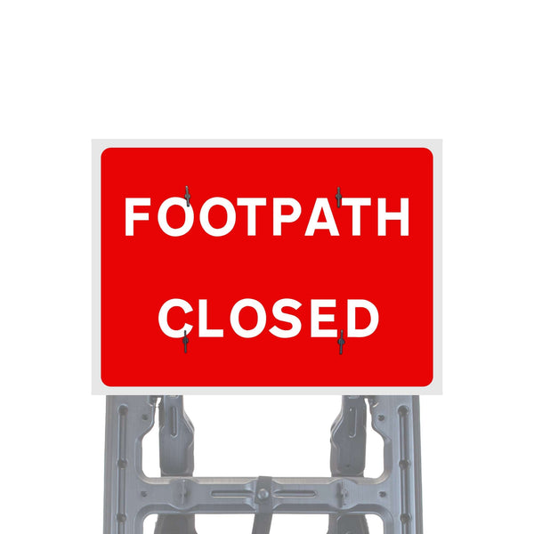 'Footpath Closed' Quick-Fit Sign Face