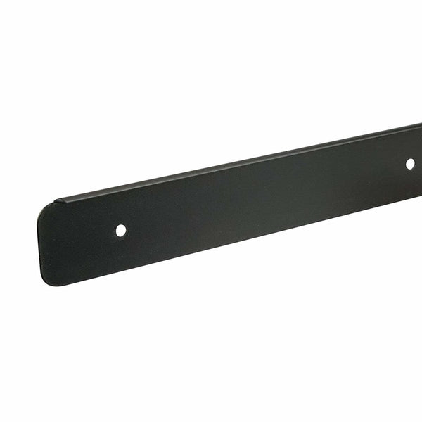 Black Aluminium Bullnose Worktop Trim End Cap - 40mm x 630mm | SSUK