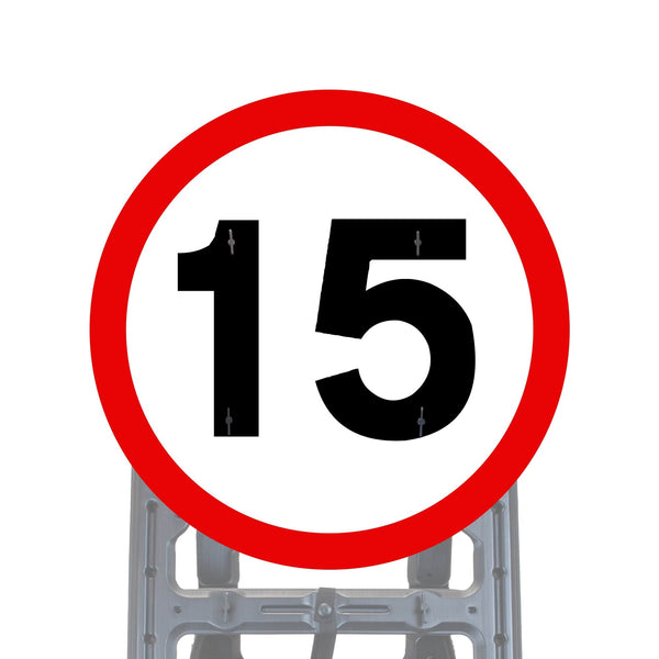 15mph Quick-Fit Sign Face Diagram 670