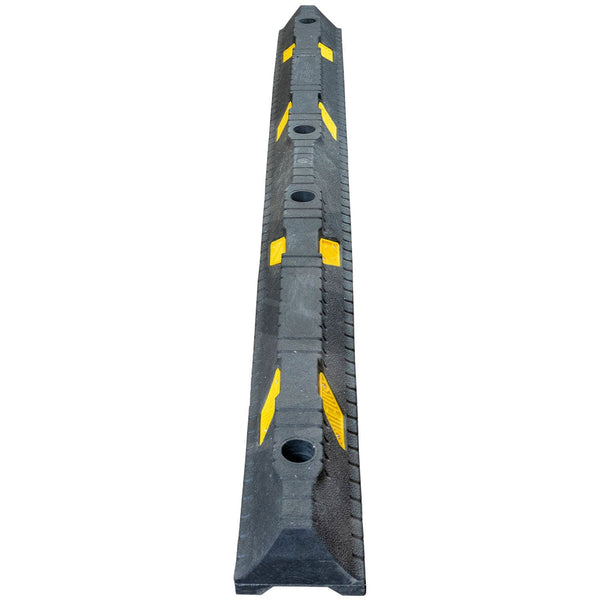 1800mm PVC Wheel Stop with Fixing Bolts - Black and Yellow | SSUK