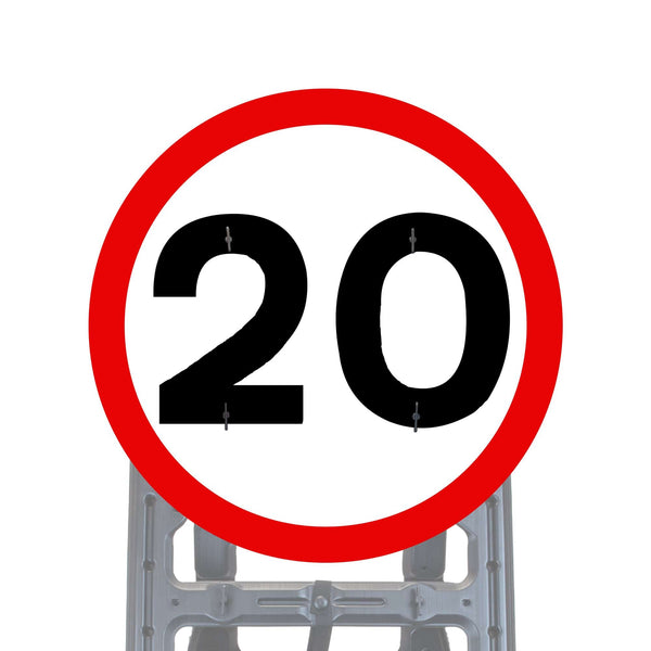20mph Quick-Fit Sign Face Diagram 670