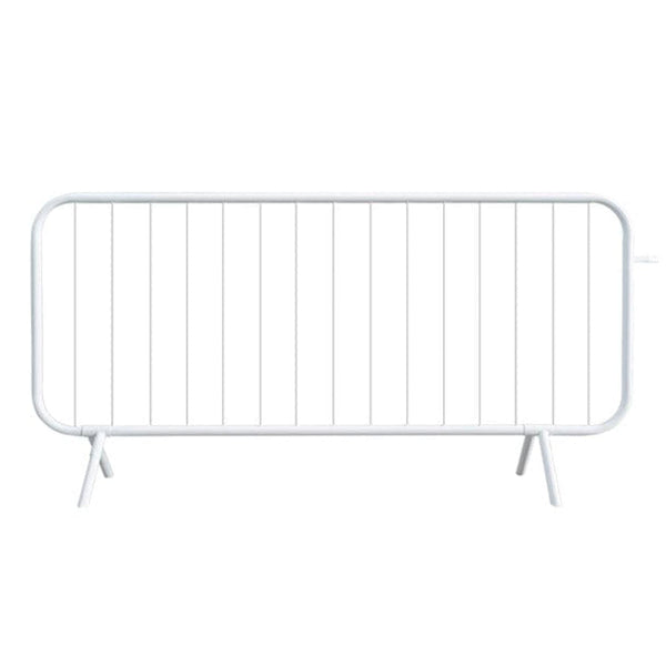 White 2.3m Metal Pedestrian Safety Barriers | SSUK
