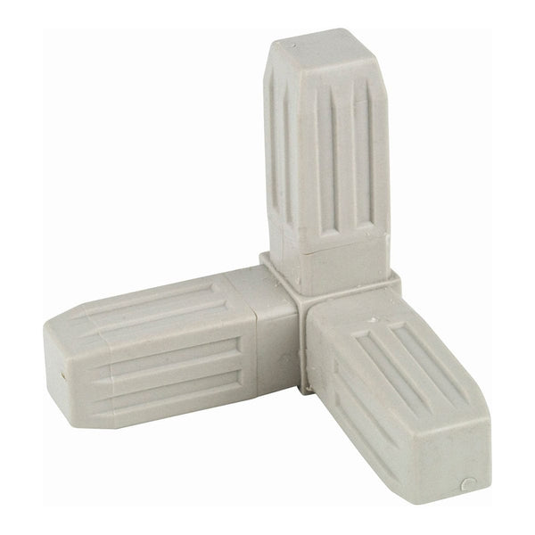Premium Black & Grey 3-Way Joint for 25mm Square Tube System | SSUK