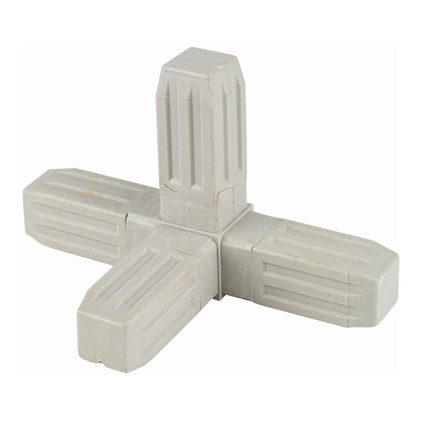 Premium Black & Grey 4-Way Joint for 25mm Square Tube System | SSUK