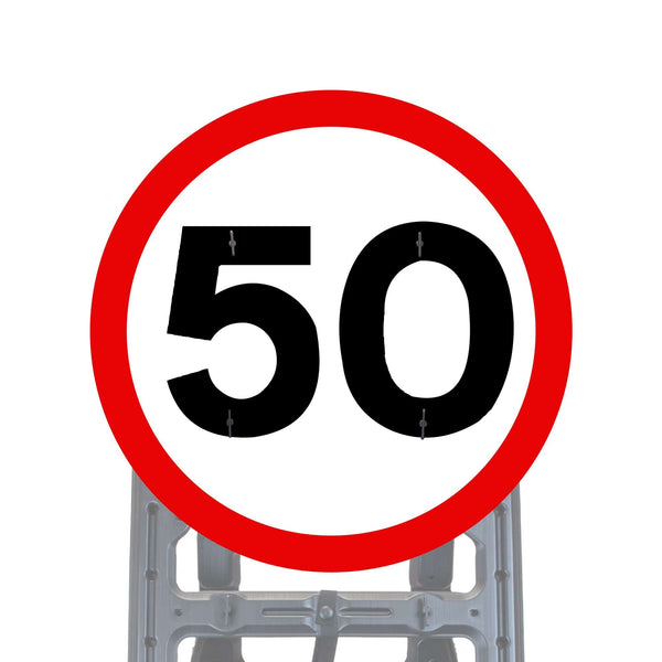 50mph Quick-Fit Sign Face Diagram 670