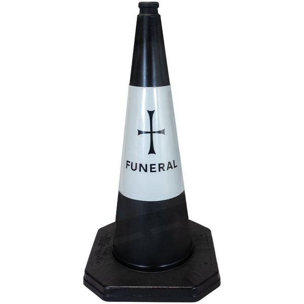 Black 750mm Funeral Cone