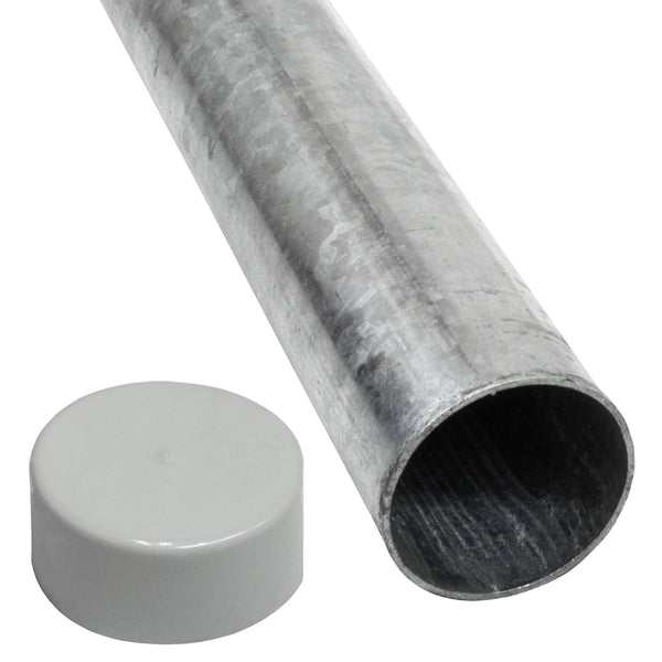 76mm Galvanised Street Sign Post For Road Signs c/w Caps | SSUK