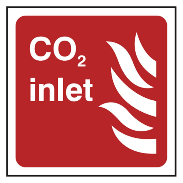 Fire Equipment Safety Signs - CO2 Inlet