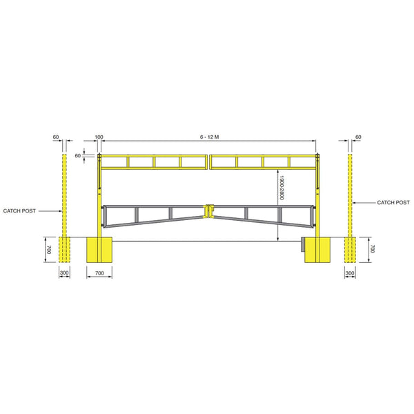 Ladder Style Double Leaf Opening Height Barrier with Lower Swing Gate
