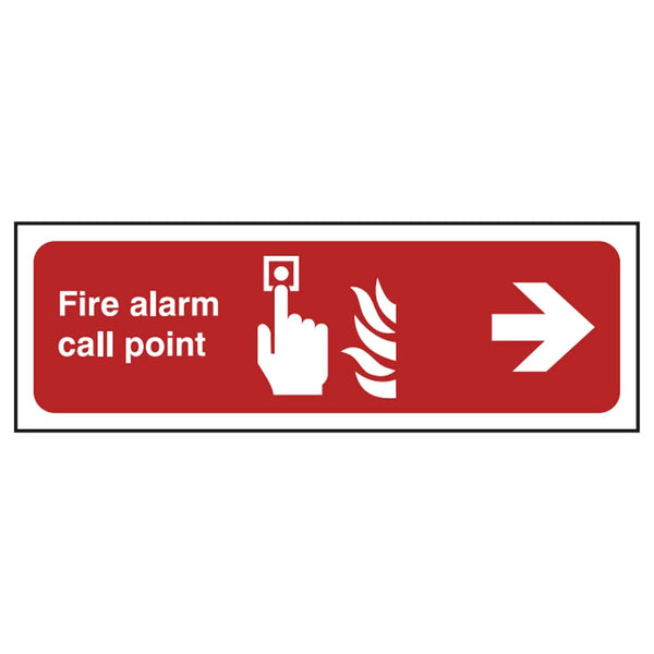 Fire Equipment Safety Signs - Fire Alarm Call Point Right Arrow | SSUK