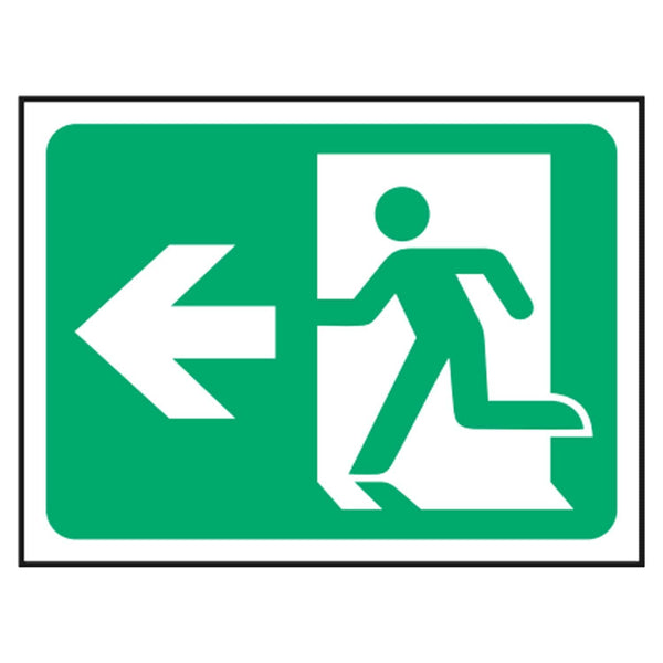 Safe Condition Fire Safety Signs - Running Man Left Arrow | SSUK