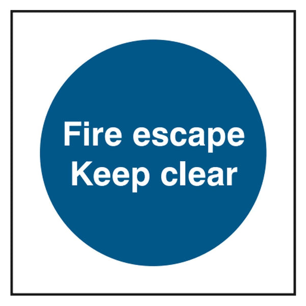 Mandatory Fire Safety Signs - Fire Escape Keep Clear | SSUK