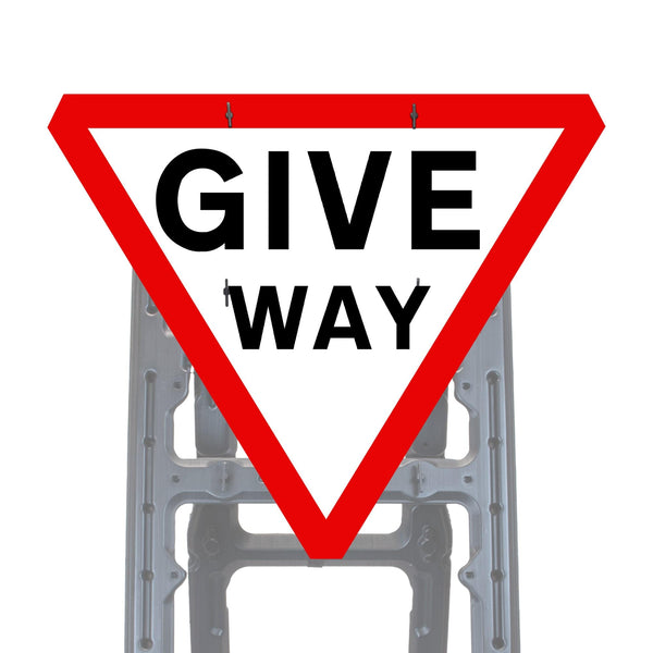 Give Way Quick-Fit Sign Face Diagram 602