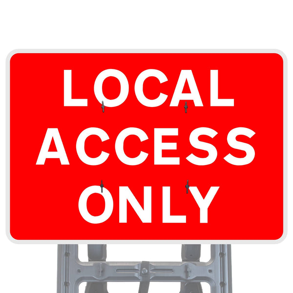 'Local Access Only' Quick-Fit Sign Face 1050x750mm | SSUK