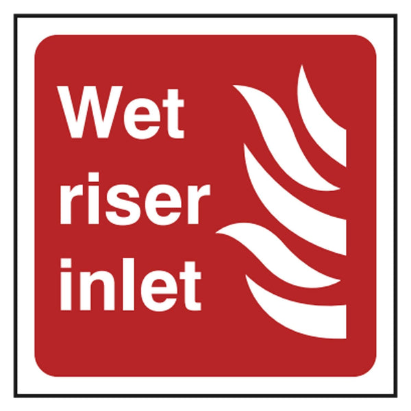 Fire Equipment Safety Signs - Wet Riser Inlet