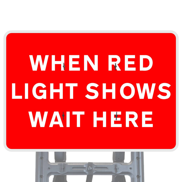 'When Red Light Shows Wait Here' Quick-Fit Sign Face Diagram 7011
