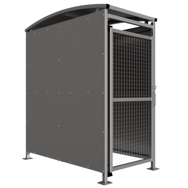 Badby Bin/Cycle Shelter Galvanised Clad with Mesh Gates 1m - 5m | SSUK