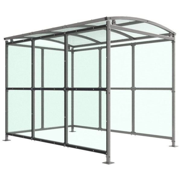 Binley Shelter with Clear PETG Cladding 1m - 5m | Street Solutions UK