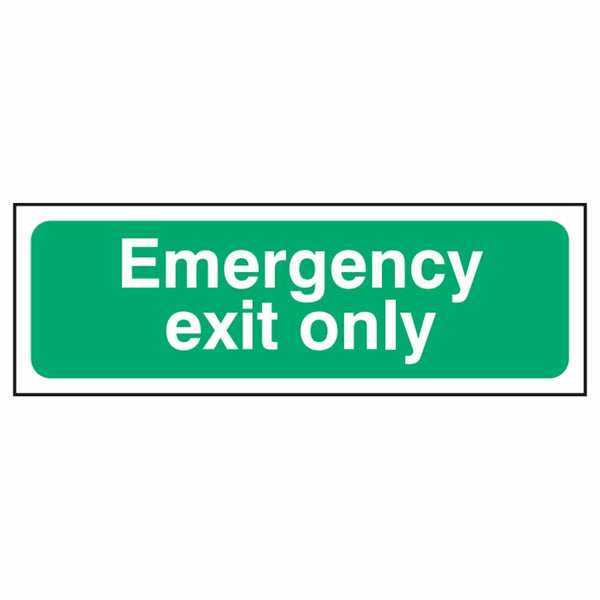 Safe Condition Fire Safety Signs - Emergency Exit Only | SSUK