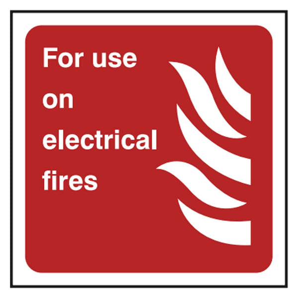 Fire Safety Signs - For Use On Electrical Fires