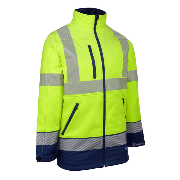 Hi-vis Two-tone Soft Shell Jacket - Saturn Yellow/Royal Blue