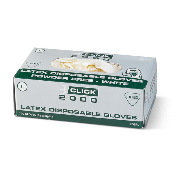 White Latex Examination Powder Free Gloves, Minimal Risk | SSUK