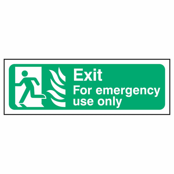 NHS Estates Fire Safety Signs - Exit For Emergency Use Only | SSUK