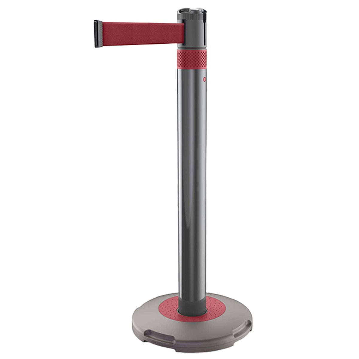 Skipper Q Post & Base Retractable Tape Barrier - Red | SSUK