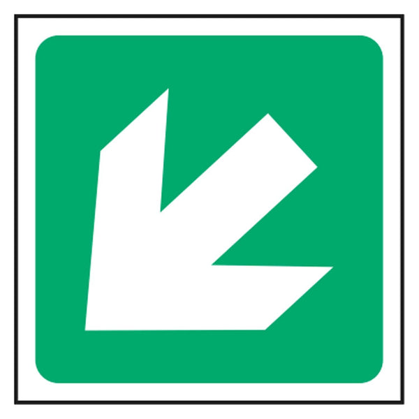 Safe Condition Fire Safety Signs - Reversible Diagonal Arrow | SSUK