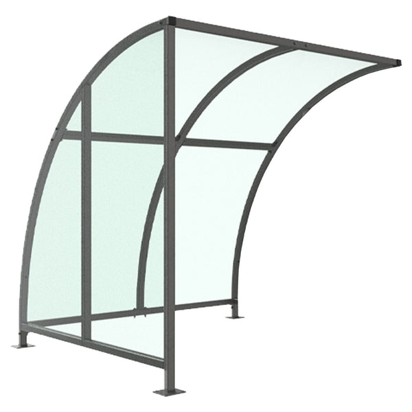 Stratford Cycle Shelter with Clear PETG Curved Roof | Street Solutions