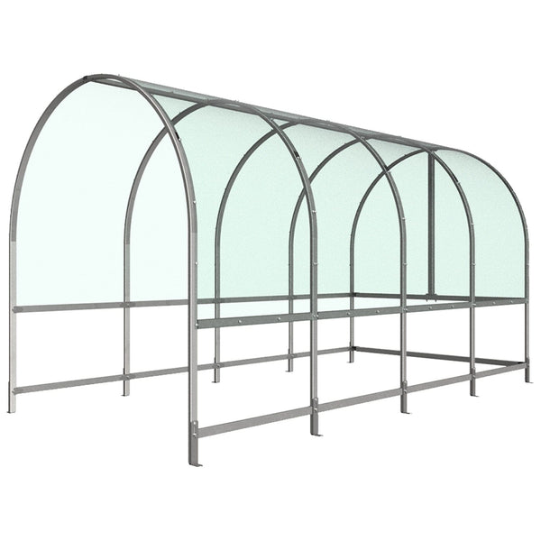 Single Bay Trolley Shelter with Clear PETG Roof