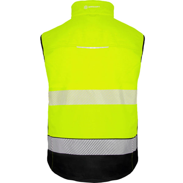 Two Tone Hi-vis Rail Bodywarmer Saturn Yellow/Navy | Street Solutions