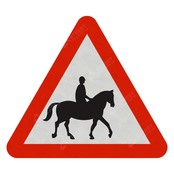 550.1 Accompanied Horses in Road Sign Face | Post & Wall Mounted