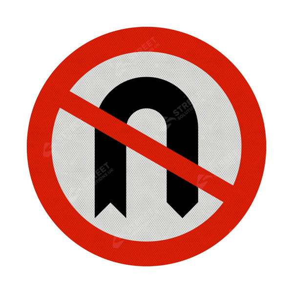 614 No U-Turn Sign Face | Post & Wall Mounted