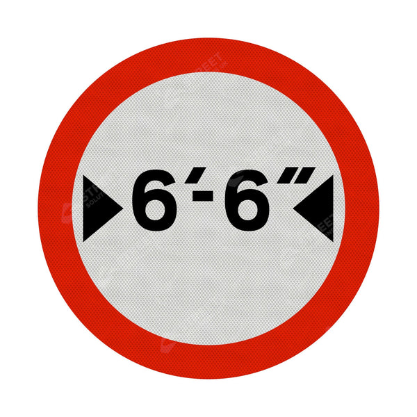 629 Vehicle Width Restriction Imperial Sign Face | Post & Wall Mounted