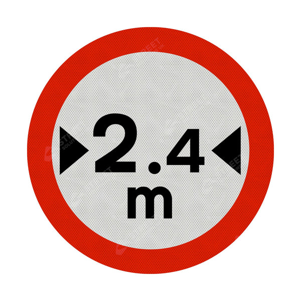 629v Vehicle Width Restriction Metric Sign Face | Post & Wall Mounted