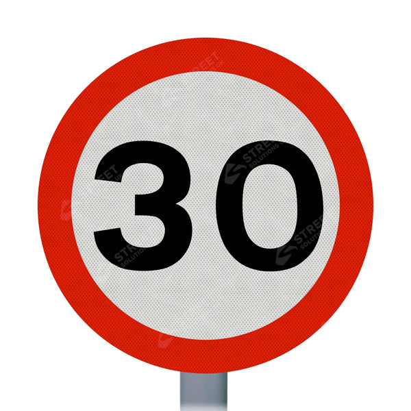 670 Maximum Speed 30mph Sign Face | Post & Wall Mounted