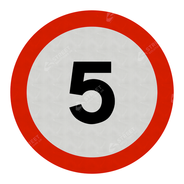 670 Maximum Speed 5mph Sign Face | Post & Wall Mounted