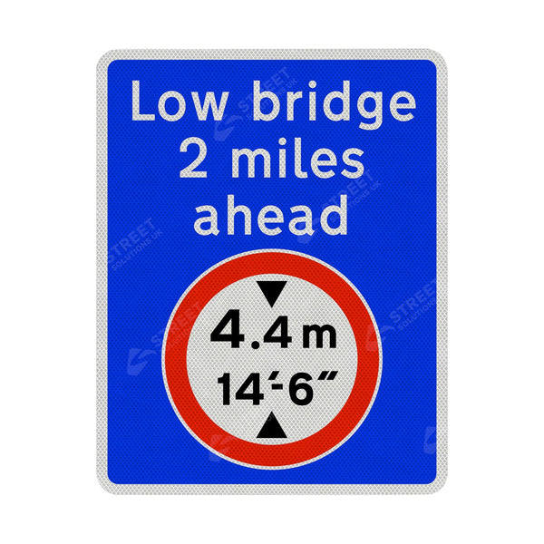 818-3 Advance Warning Height Restriction Sign | Post & Wall Mounted