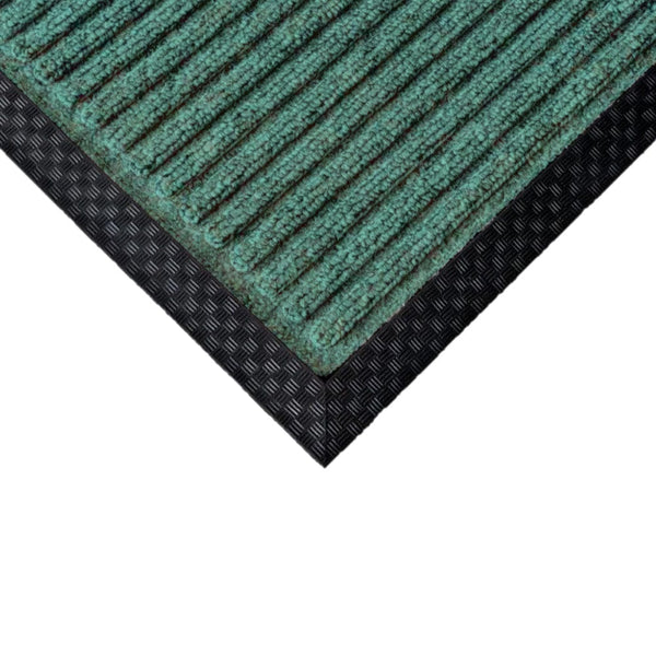 Brush Ribbed Entrance Door Mat - Green