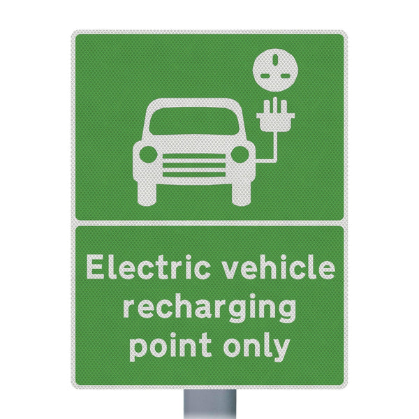 EV Recharging Only Point Only Sign Face 660.9