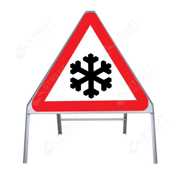Ice Symbol Triangle Metal Sign Face 554.2 - 750mm