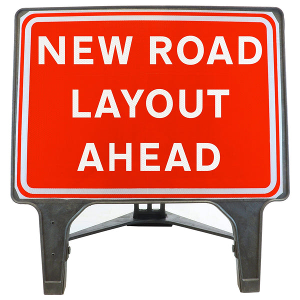 New Road Layout Ahead 1050x750mm Q-Sign | Road Signs | Street Solution