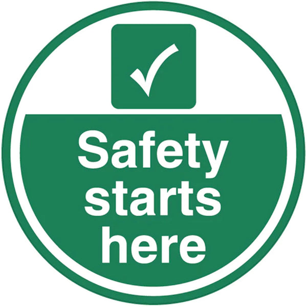 Safety Starts Here - Floor Sign