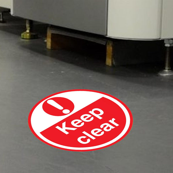 Keep Clear - Floor Sign