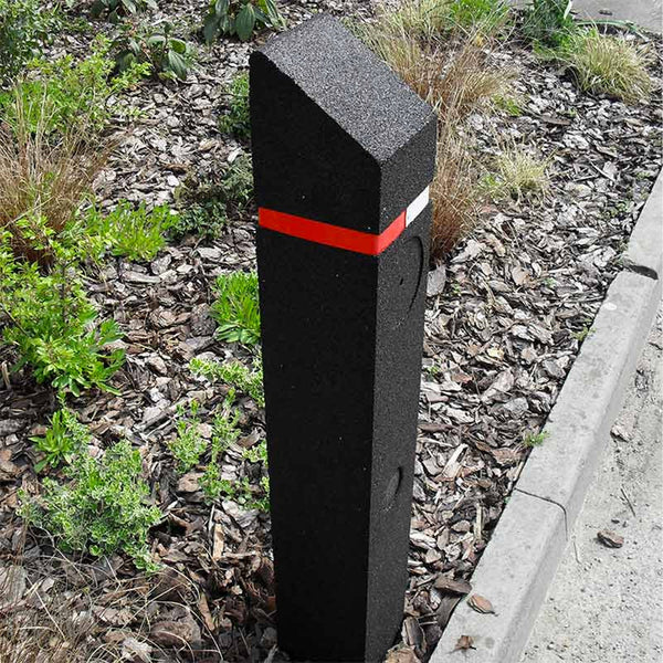 Mitre Head Recycled Rubber Bollard