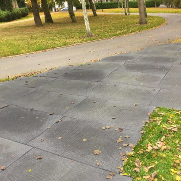 Premium Black & Yellow Rubber Non Slip Pedestrian Mat - 1.2m x 0.8m