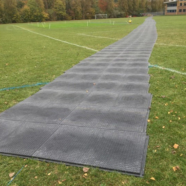 Safe Site Premium Black Rubber Non Slip Pedestrian Mat - 1.2m x 0.8m
