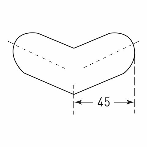 Corner Impact Protection Foam - Semi-Circular